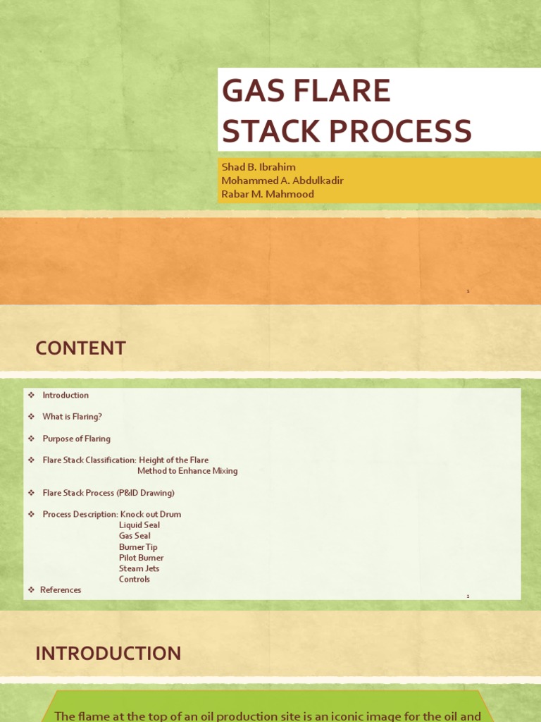 Flare Stack Processes and Classifications | PDF | Combustion | Propane