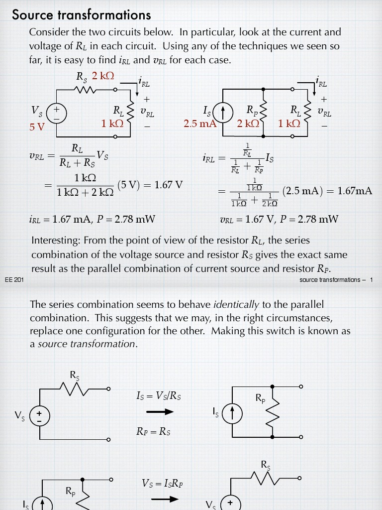 Source Transformations PDF | PDF | Electronic Circuits | Electronics