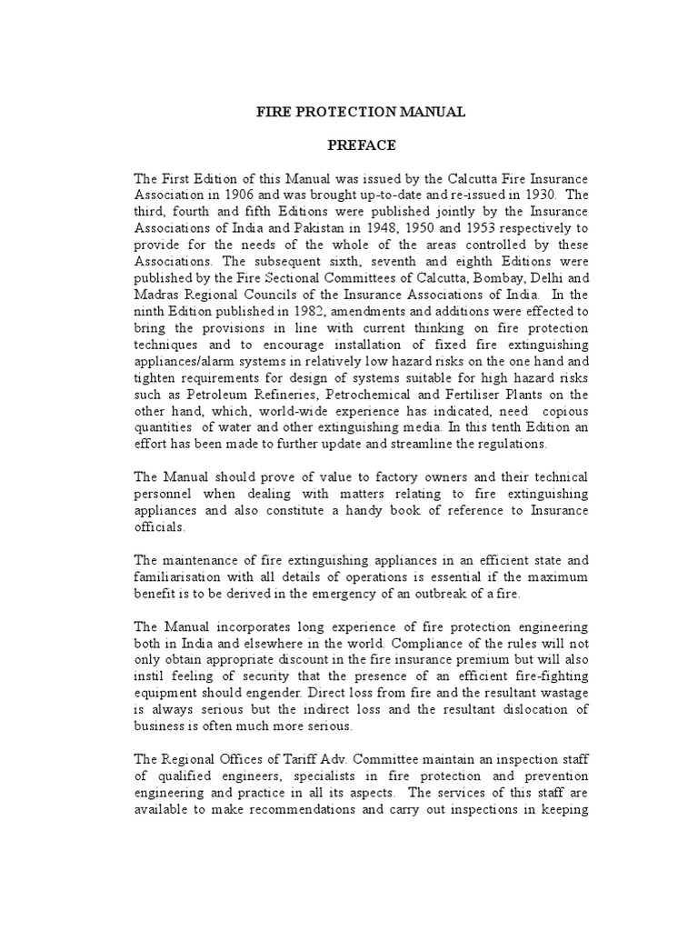 Tariff Advisory Committee Manual | PDF | Fire Engine | Fires