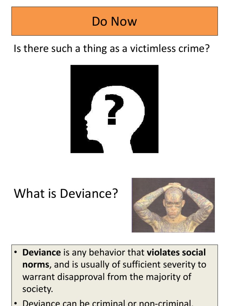 Sociology Lesson - Deviance and Crime | PDF | Deviance (Sociology ...