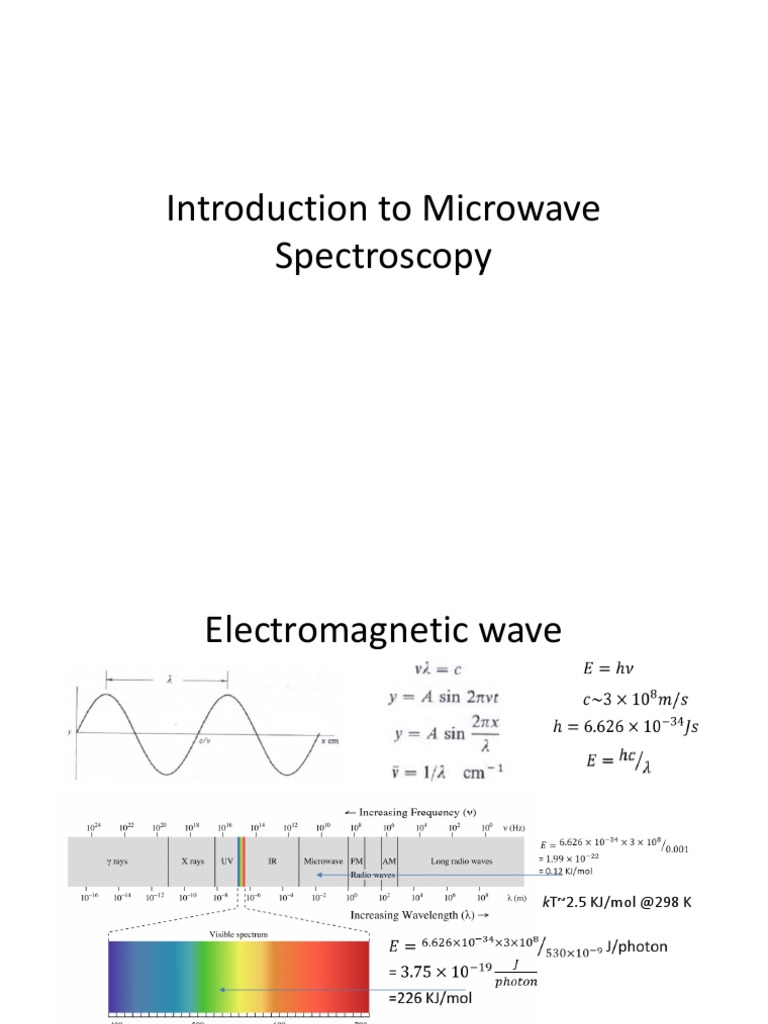 Microwave Spectroscopy Introduction | PDF