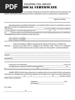 CSC Form 211 - Medical Certificate | PDF