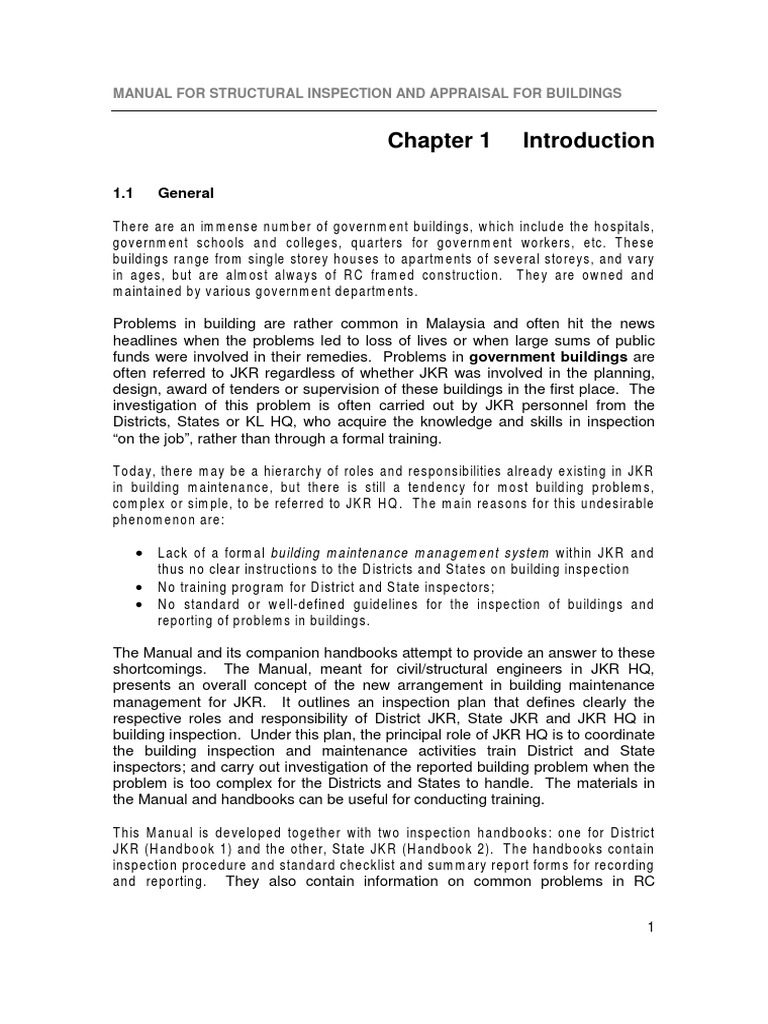 Manual For Structural Inspection & Appraisal For Buildings | PDF | Beam ...