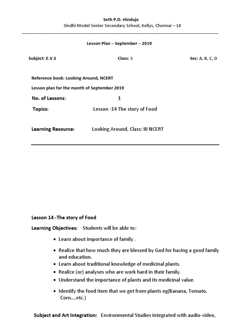Lesson Plan - September PDF | PDF | Lesson Plan | Learning