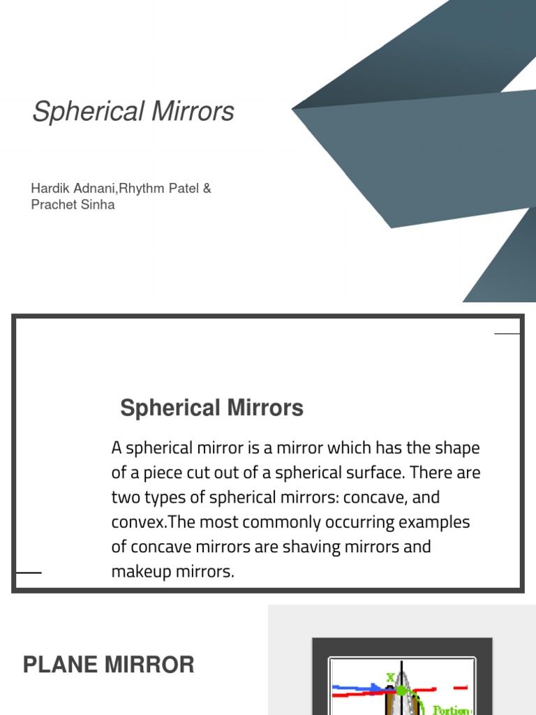 Understanding Spherical Mirrors: Types & Uses | PDF | Mirror | Glass ...