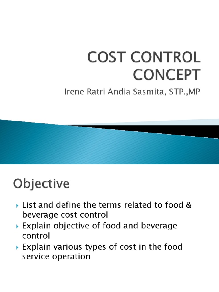 Cost Control Concept | PDF | Cost Accounting | Cost