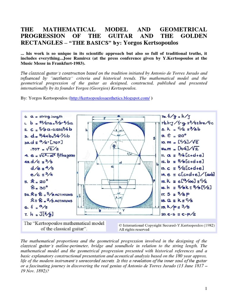 The Mathematical Model and Geometrical Progression of The Guitar and ...