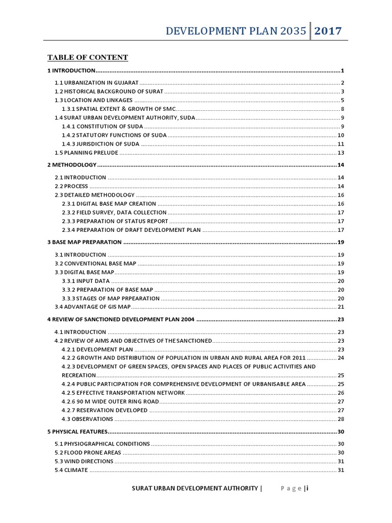 Surat Development Plan 2035 Overview | PDF | Sanitary Sewer | Map