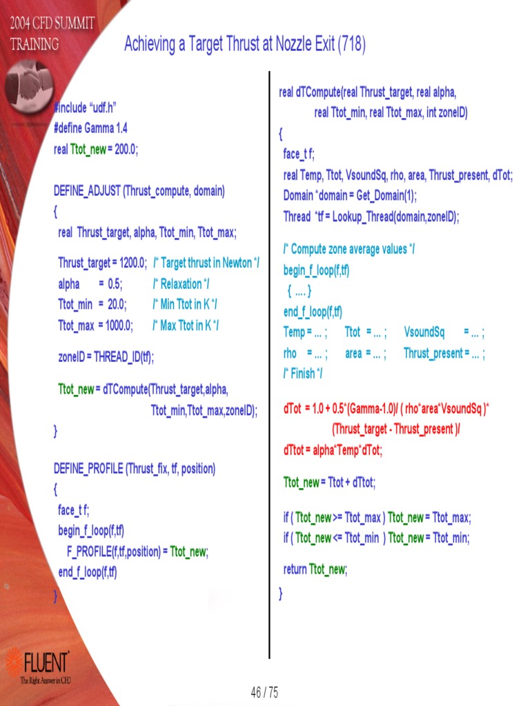 Achieving A Target Thrust at Nozzle Exit (718) : Ttot - New | PDF ...