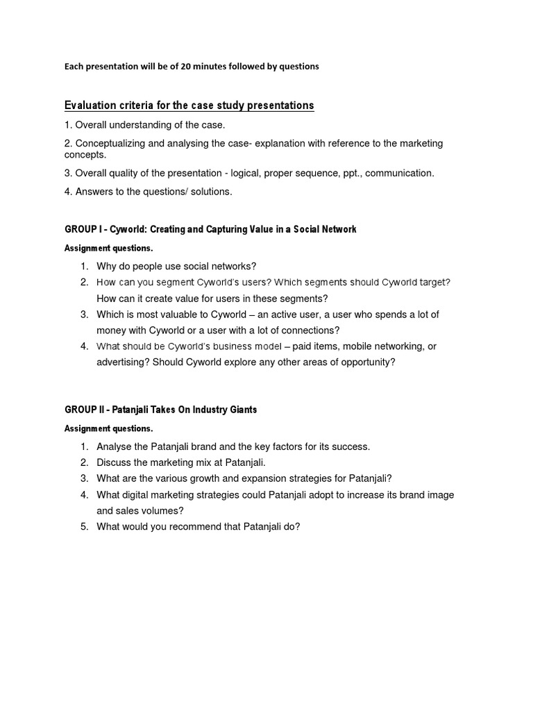 Case Study Evaluation Criteria Overview | PDF | Gap Inc. | Brand