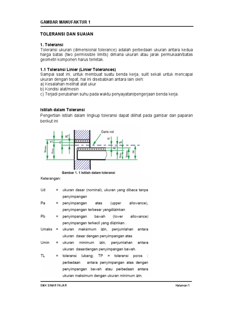 Modul Gambar Manufaktur 1 | PDF