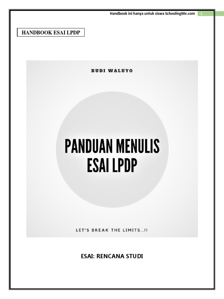 Panduan Menulis Esai LPDP PDF | PDF