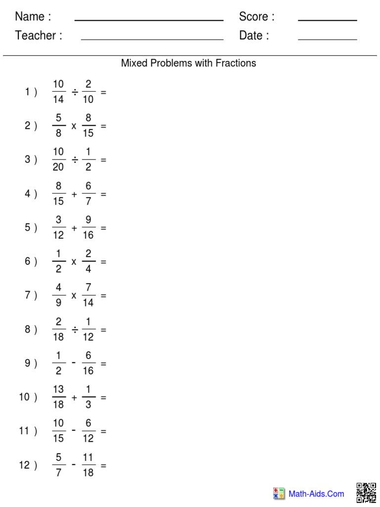 Mixed Fractions PDF | PDF | Teaching Mathematics