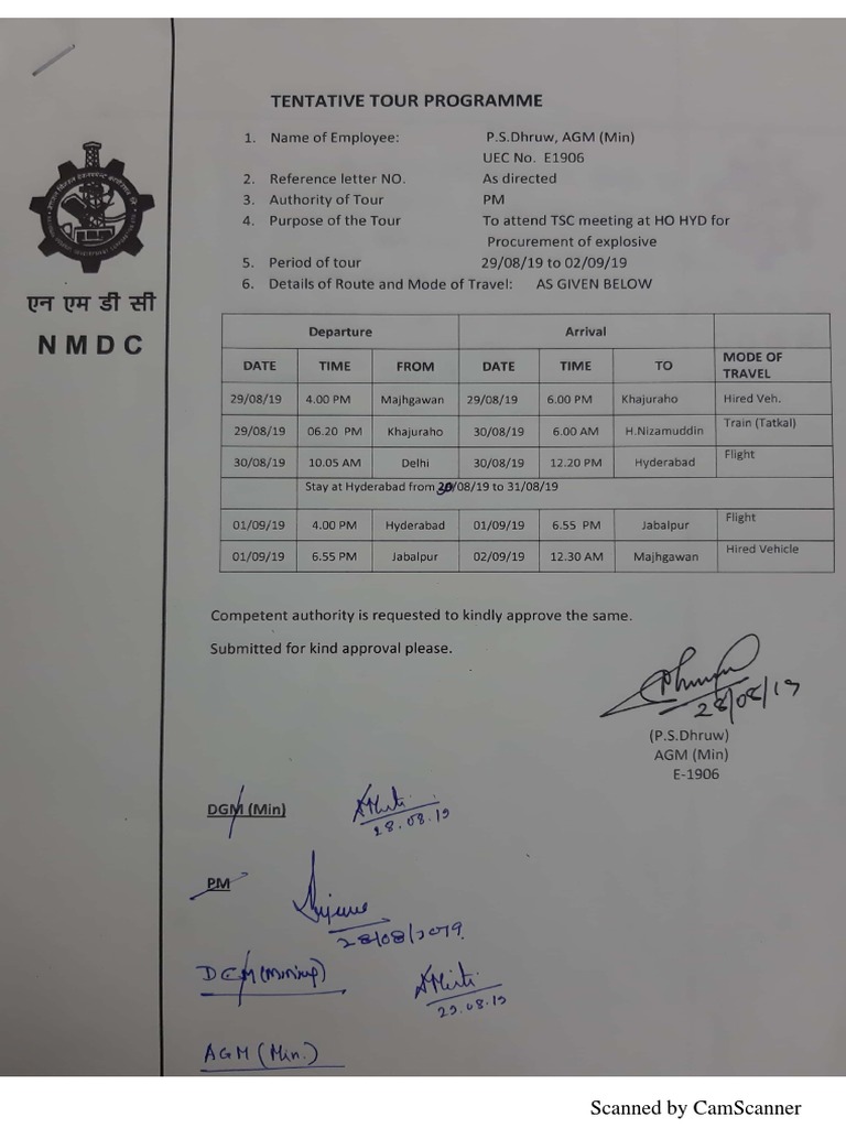 Tour Programme | PDF