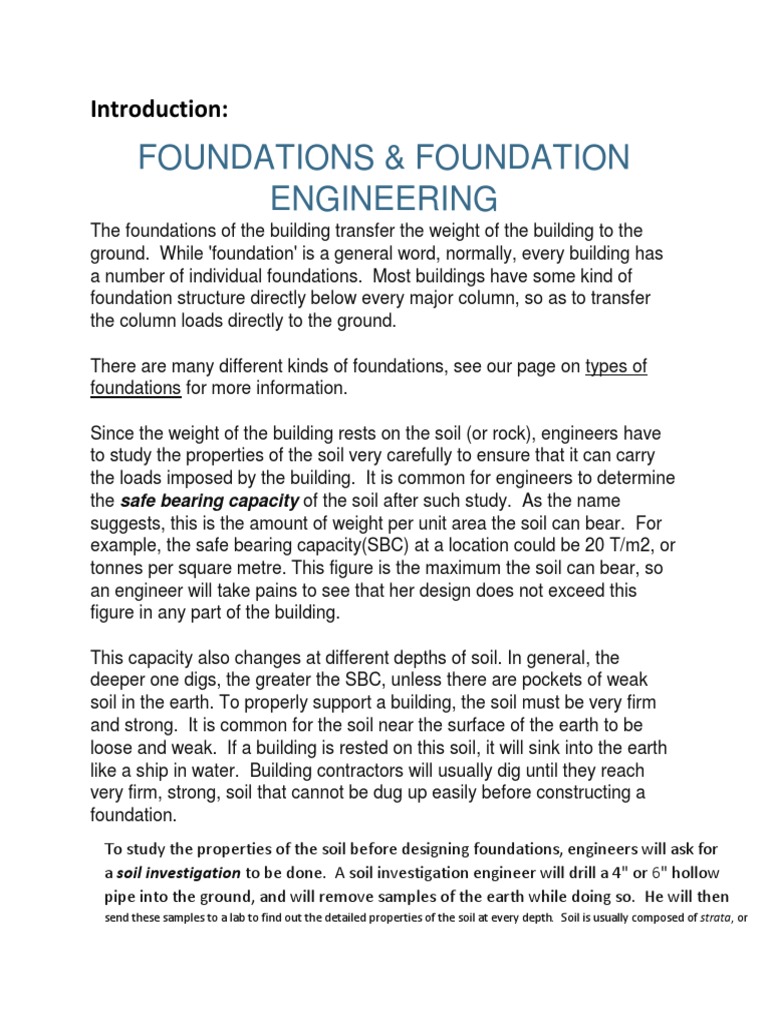 Foundations & Foundation Engineering | PDF | Deep Foundation | Foundation (Engineering)