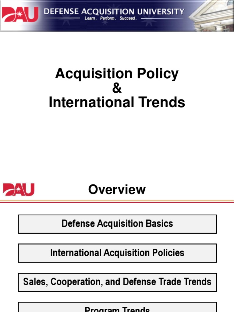 Acquisition Policy - International Trends 06022015 | PDF | Business