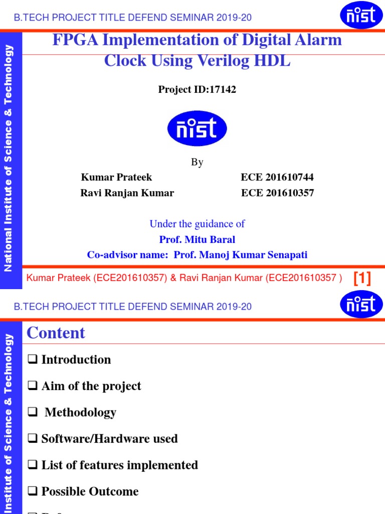 Digital Alarm Clock | PDF | Field Programmable Gate Array | Clock