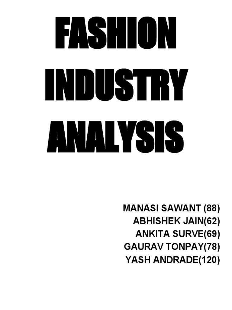 Fashion Industry Analysis Part 1 | PDF | Retail | Fashion