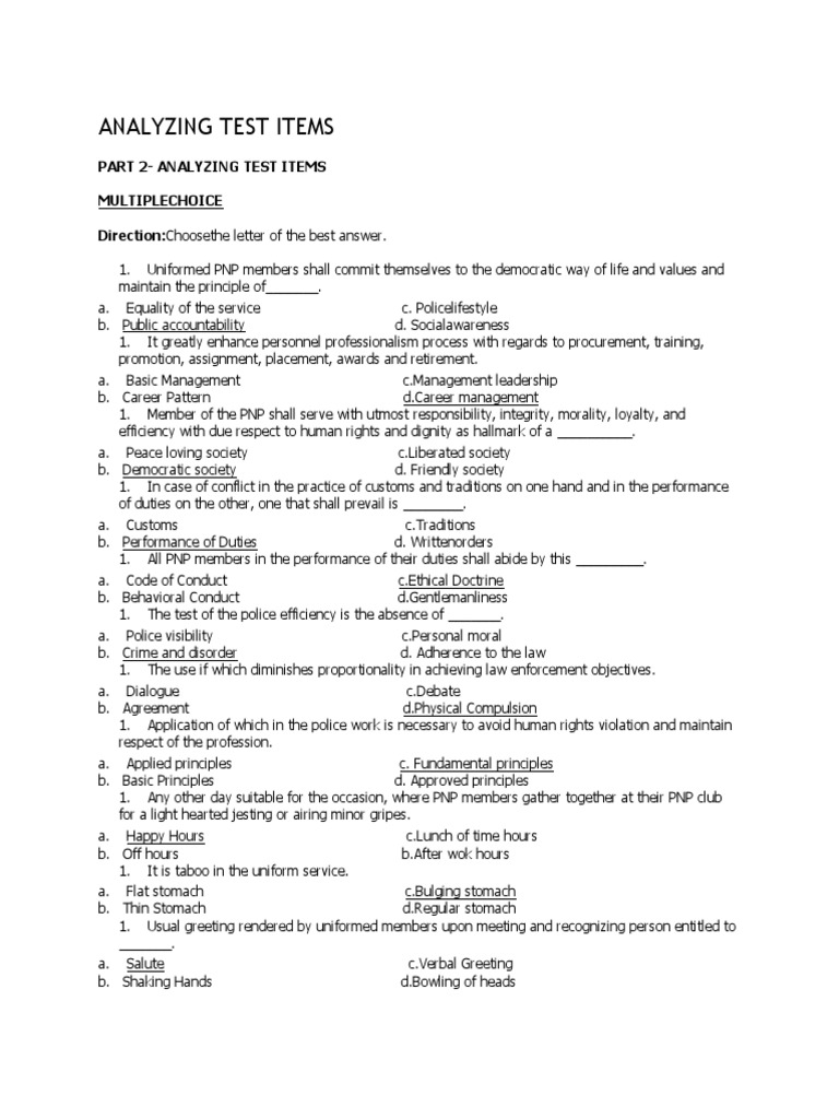 Analyzing Test Items: Part 2-Analyzing Test Items Multiplechoice ...