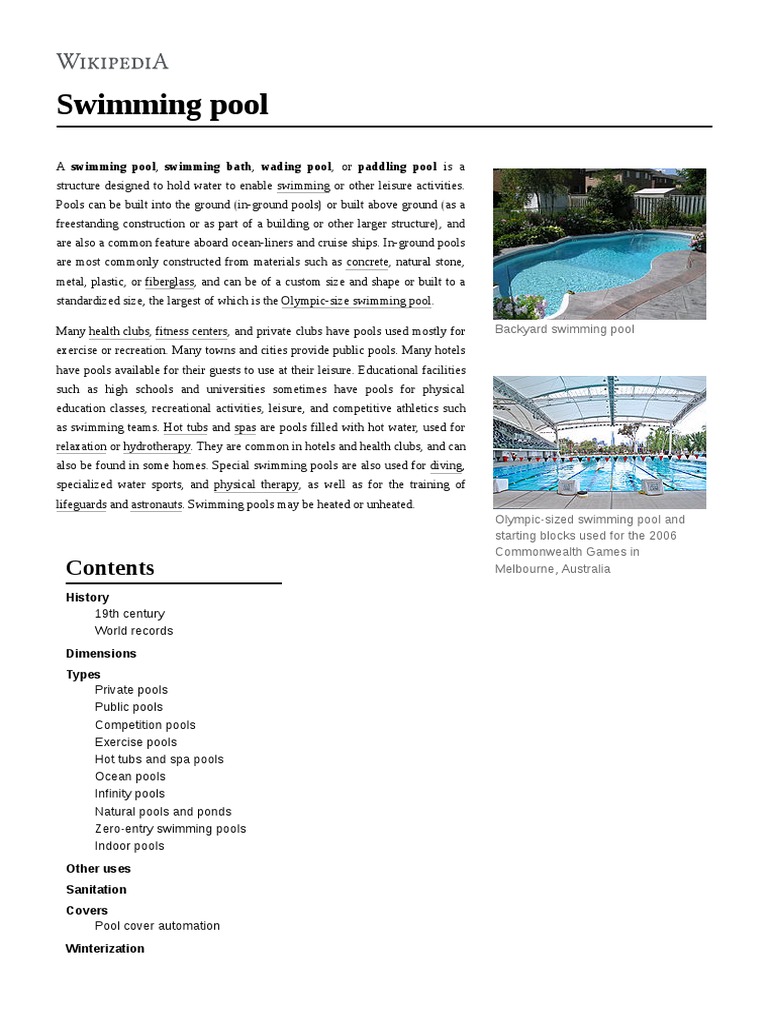 Swimming Pool | PDF | Swimming Pool | Spa