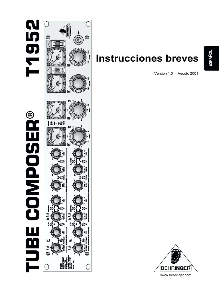 Manual Behringer T | PDF | Decibel | Enchufes y tomas de corriente alterna