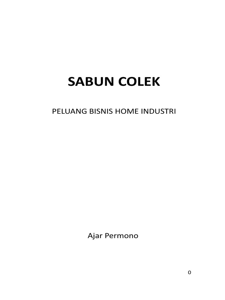 Sabun Colek | PDF
