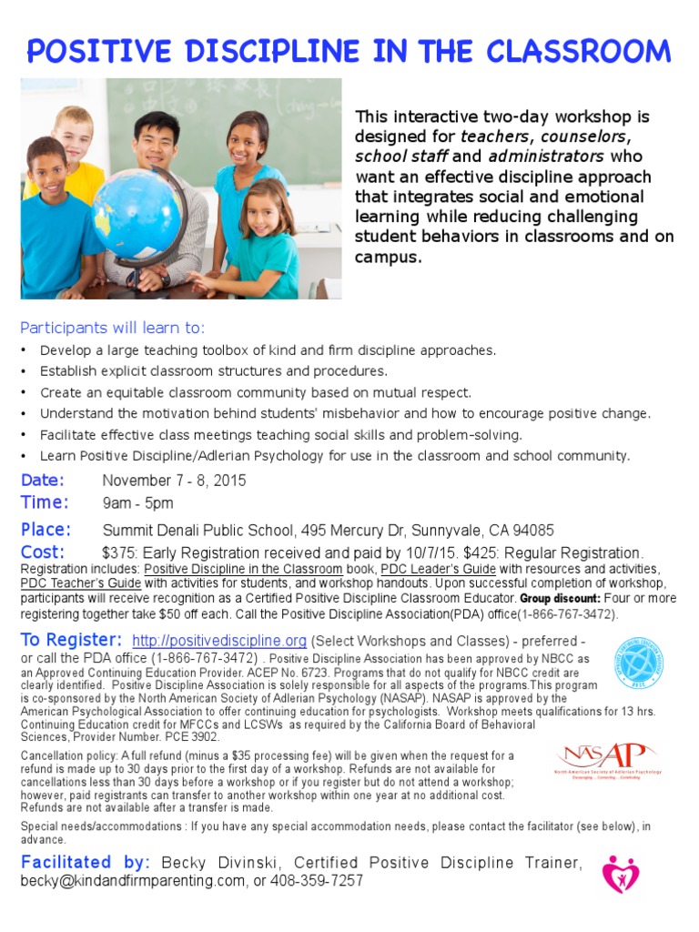 Positive Discipline in Classroom | PDF | Teachers | Classroom