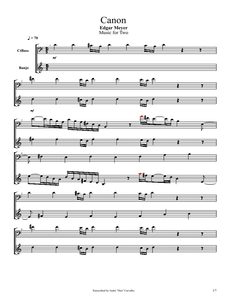 Canon Edgar Meyer Bass | PDF