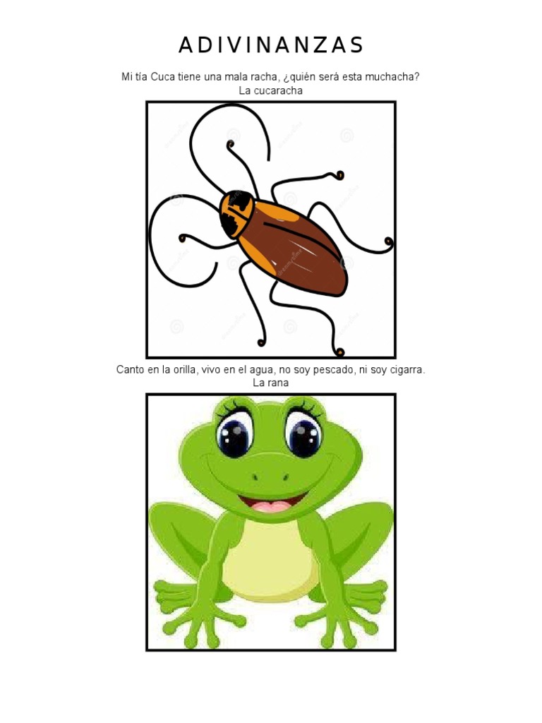 10 Adivinanzas Ilustradas | PDF