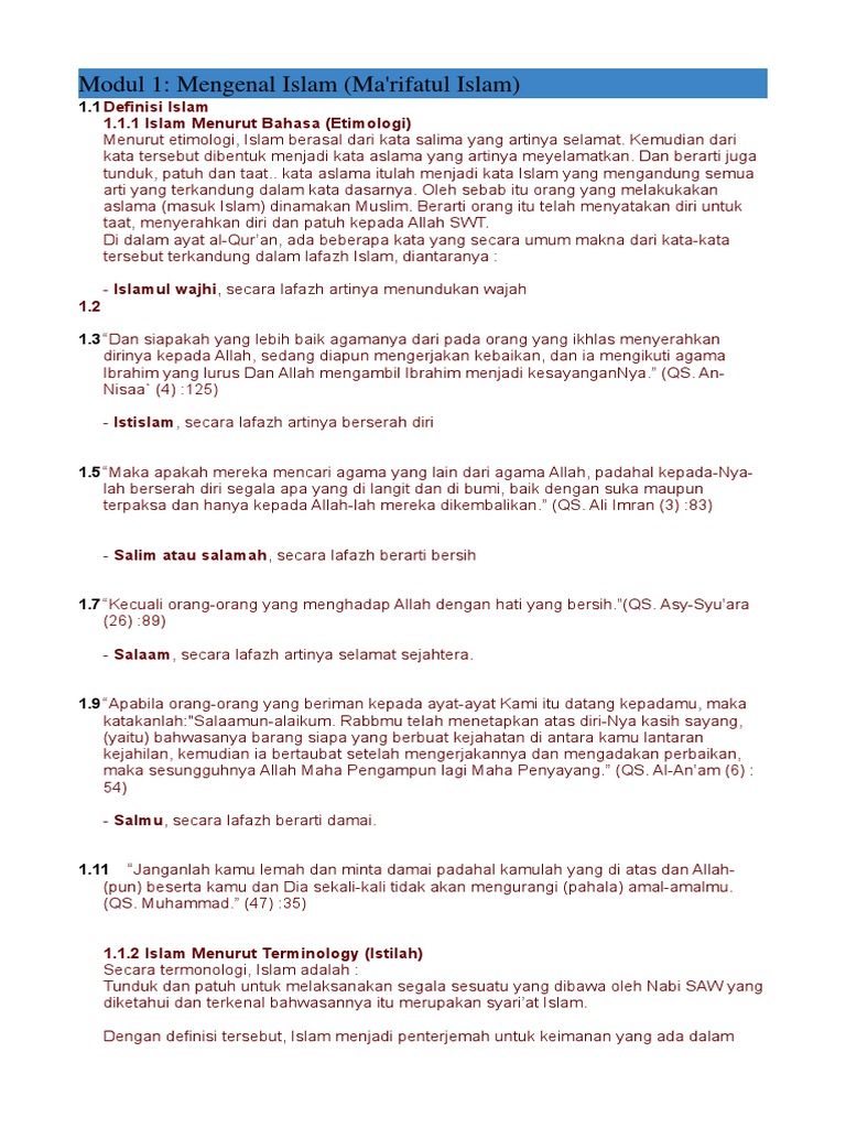 Ma'rifatul Islam Dan Ma'rifatul Rasul | PDF