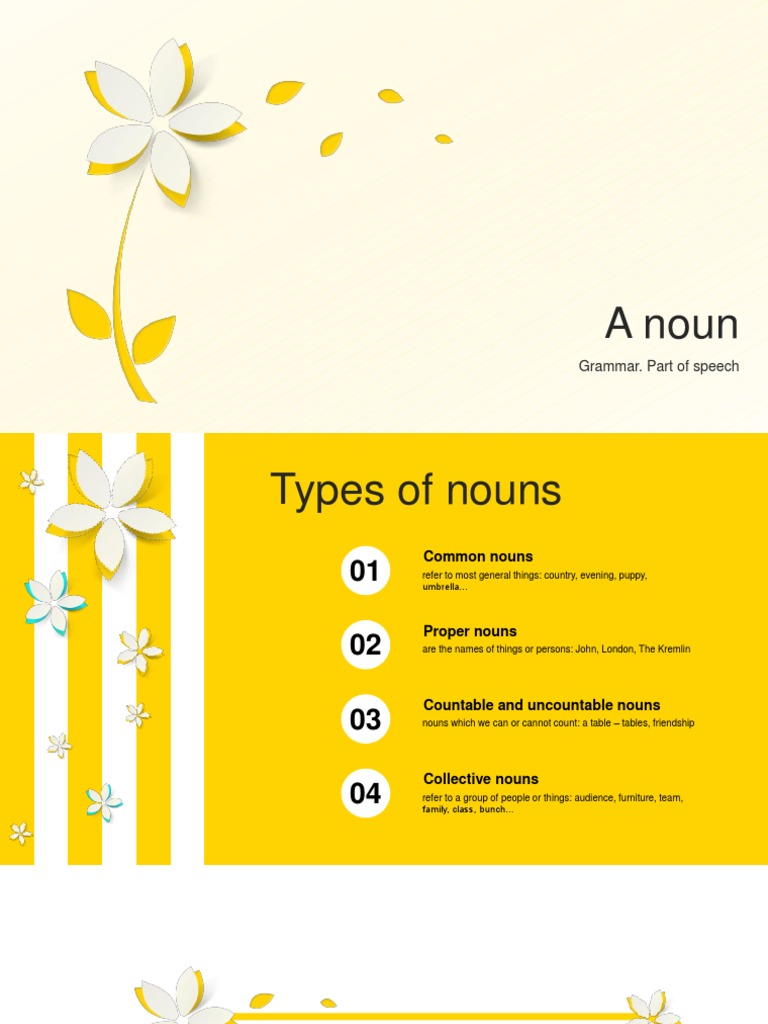 A Noun: Grammar. Part of Speech | PDF | Noun | Linguistic Morphology