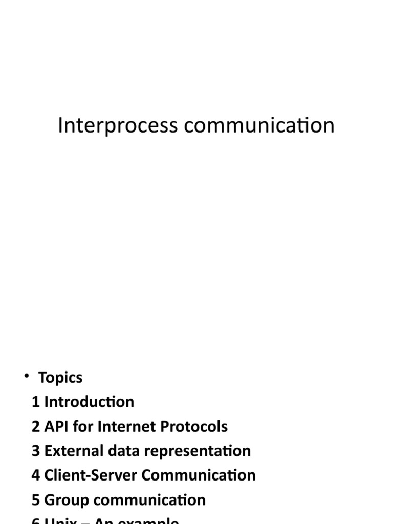 Interprocess Communication Pdf Port Computer Networking Transmission Control Protocol