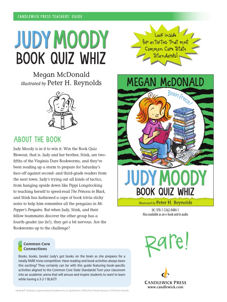 Judy Moody, Book Quiz Whiz Teachers' Guide | PDF | Speed Reading | Books