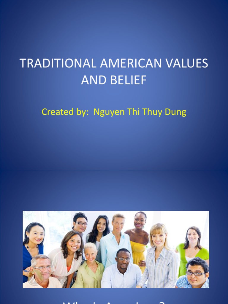 Traditional American Values and Belief | PDF