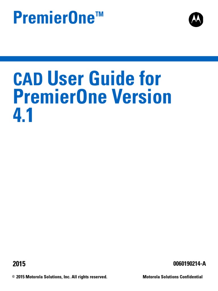 PremierOne CAD User Guide V 4.1 | PDF | Keyboard Shortcut | Copyright