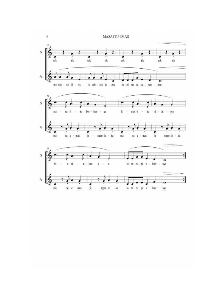 Skor Lagu | PDF