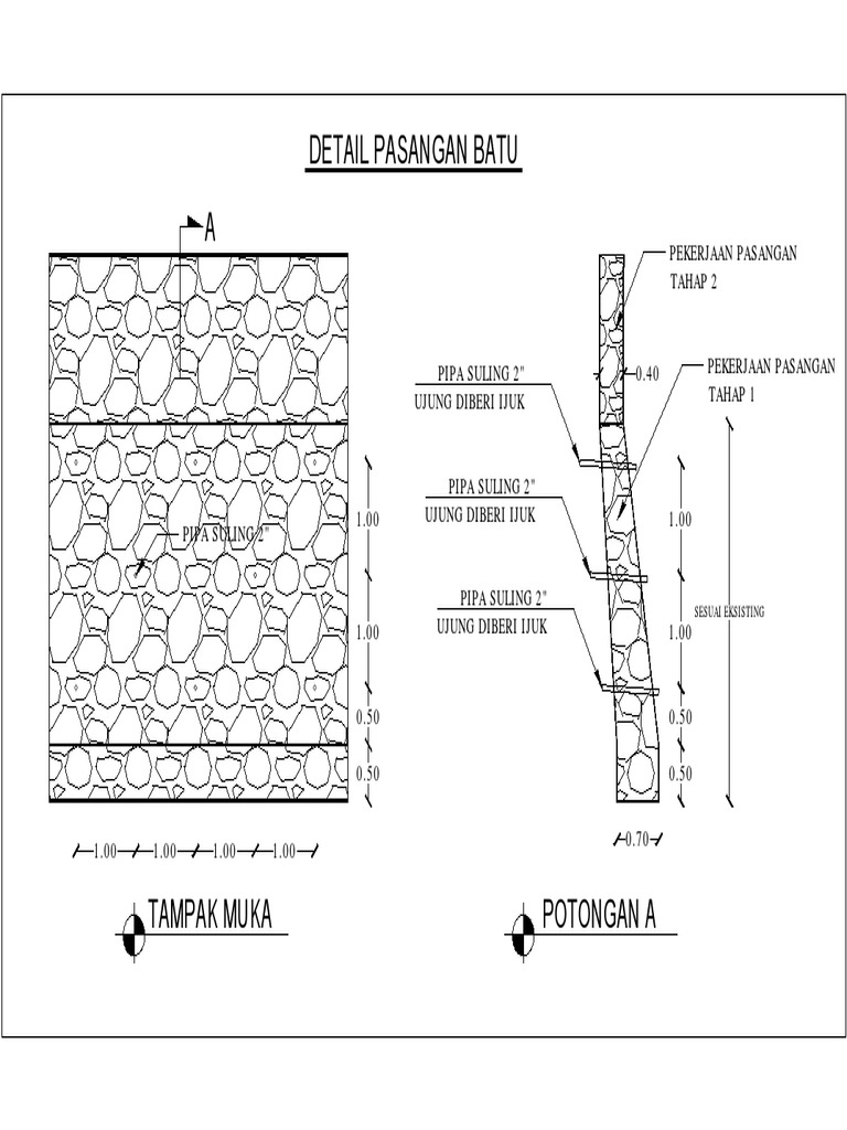 Desain Pipa Suling dan Pasangan Batu | PDF