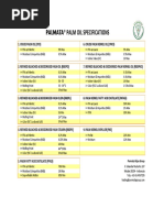 Specification: A. Refined, Bleached and Deodorised Palm Oil (RBD Po) | PDF
