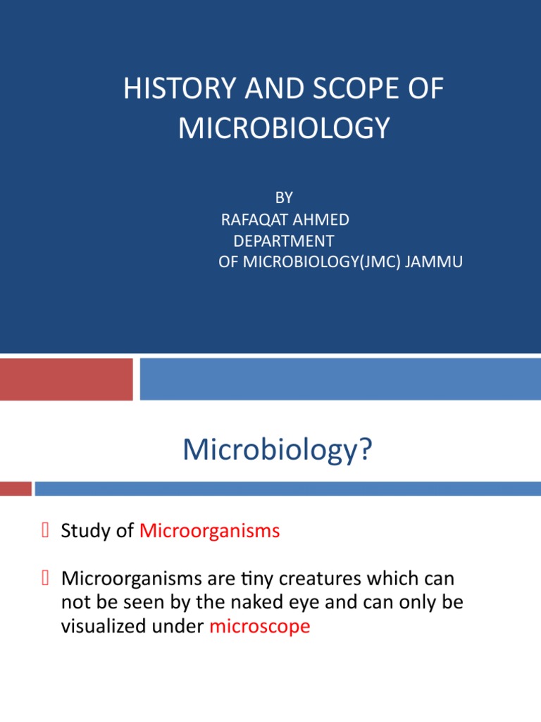 History and Branches of Microbiology | PDF | Microbiology | Microorganism