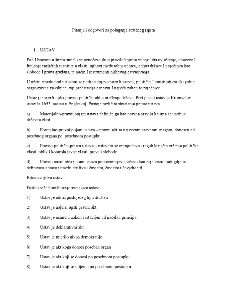 Priprema Za Strucni Ispit | PDF