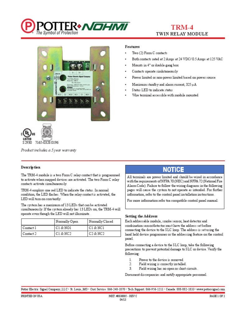 Features: Twin Relay Module | PDF | Relay | Switch