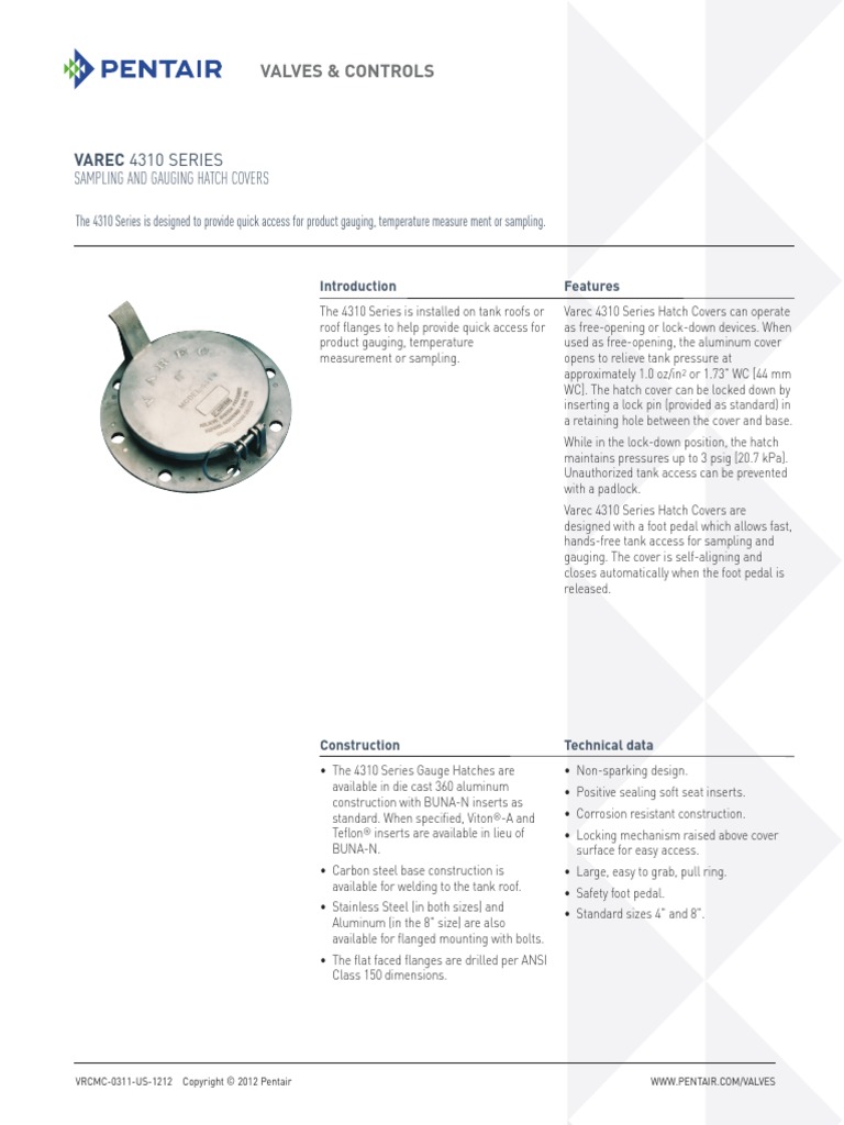 4310 Gauging Hatch Covers | PDF | Steel | Valve