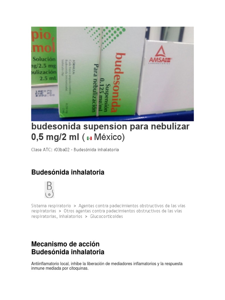 Budesonida Supension para Nebulizar 0 | PDF | Corticosteroides | Asma