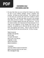 Odu Ifa Iwori Ogbe To Iwori Ofun | PDF