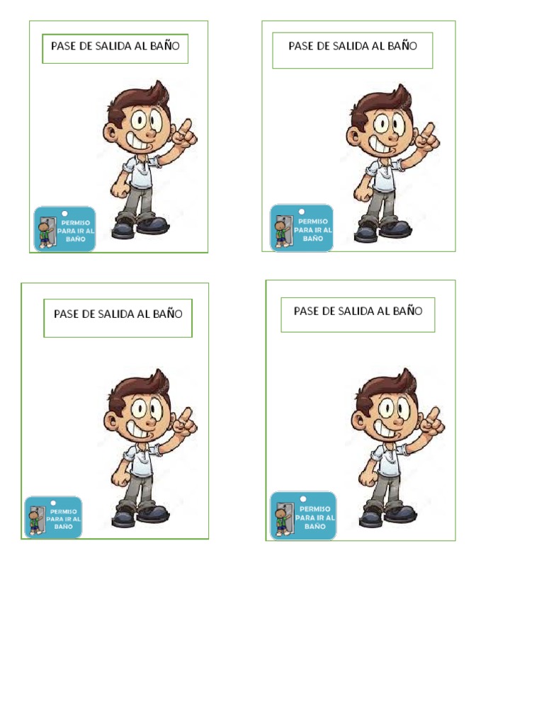 Pase de Salida Al Baño Hombres | PDF