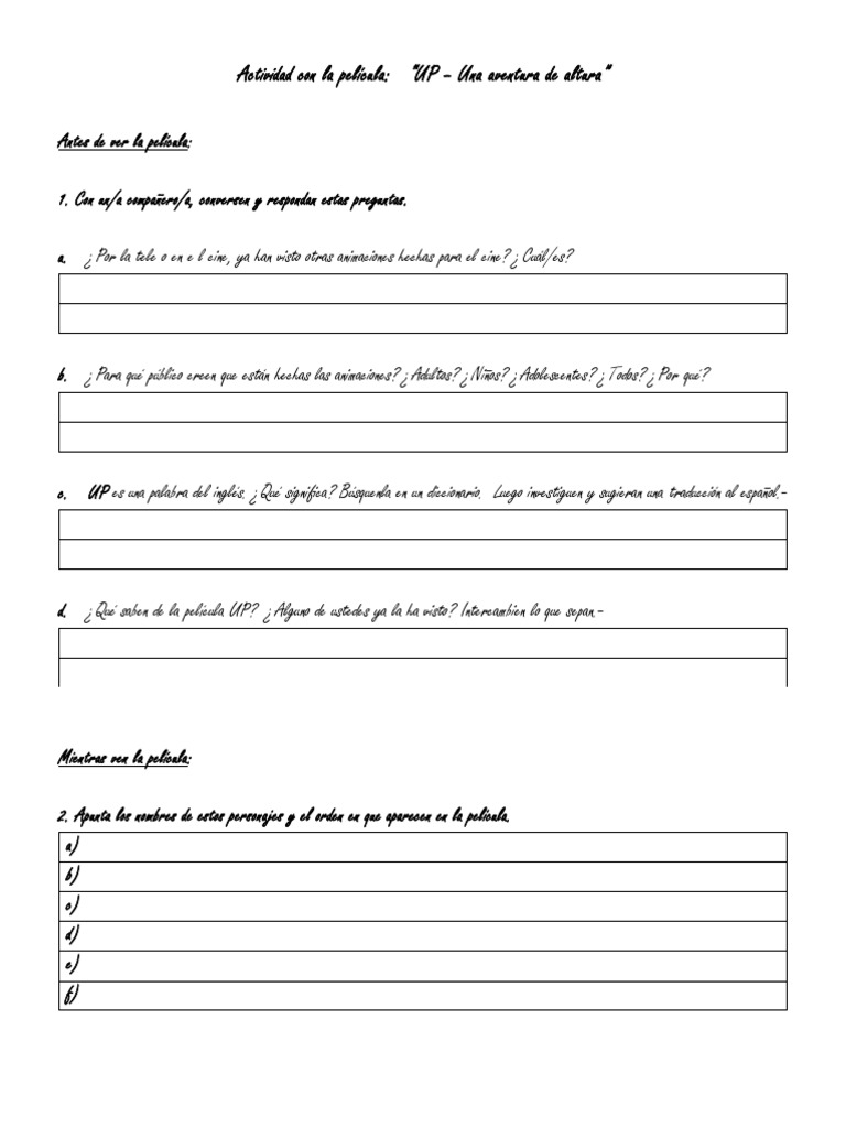 Pelicula UP Guia | PDF