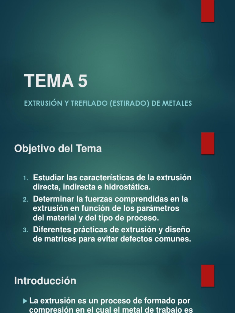 Tema 5 | Descargar gratis PDF | Extrusión | Aluminio