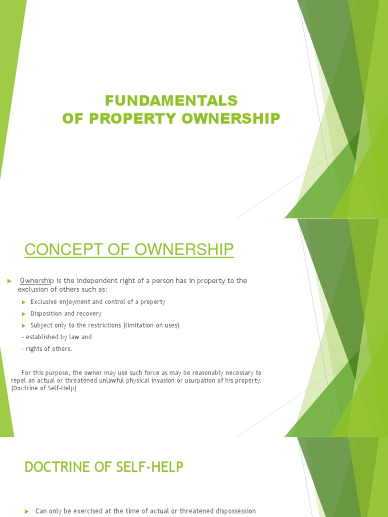 Property Ownership Fundamentals Explained | PDF | Easement | Lien