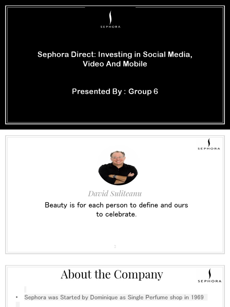 Sephora Direct: Investing in Social Media, Video and Mobile | PDF | You ...