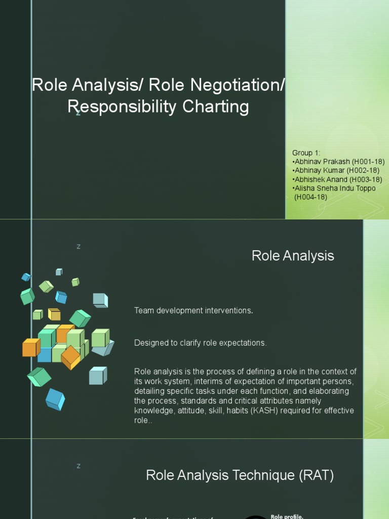 Role Analysis/ Role Negotiation/ Responsibility Charting | PDF ...